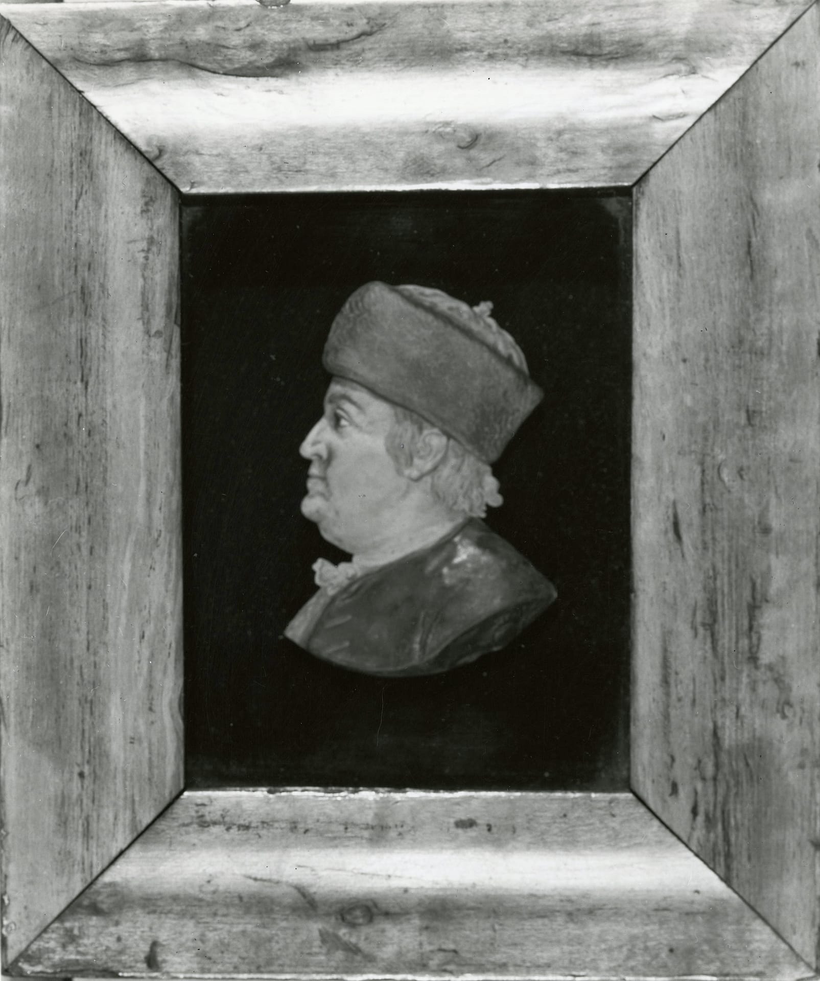 Colored Wax Portrait of Benjamin Franklin